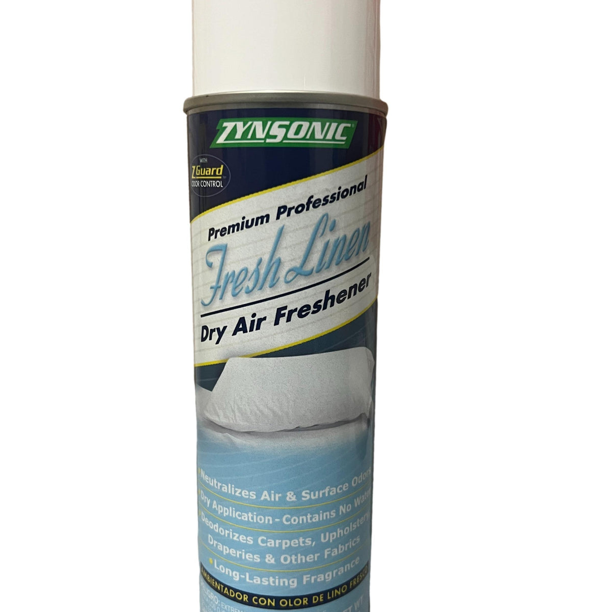 Zynsonic Fresh Linen Dry Air Freshener Handheld Spray Can, Odor Elimin